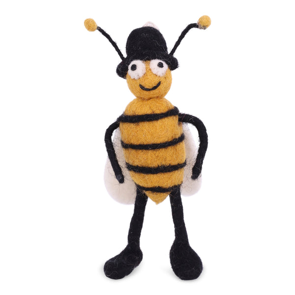 Handcrafted Felt Bee Boy Decoration – Gry & Sif | Ethical Fairtrade ...