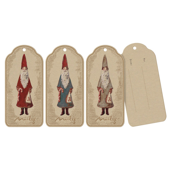Maileg Nicolaus Gift Tags – 12 Vintage Santa Tags for Christmas ...